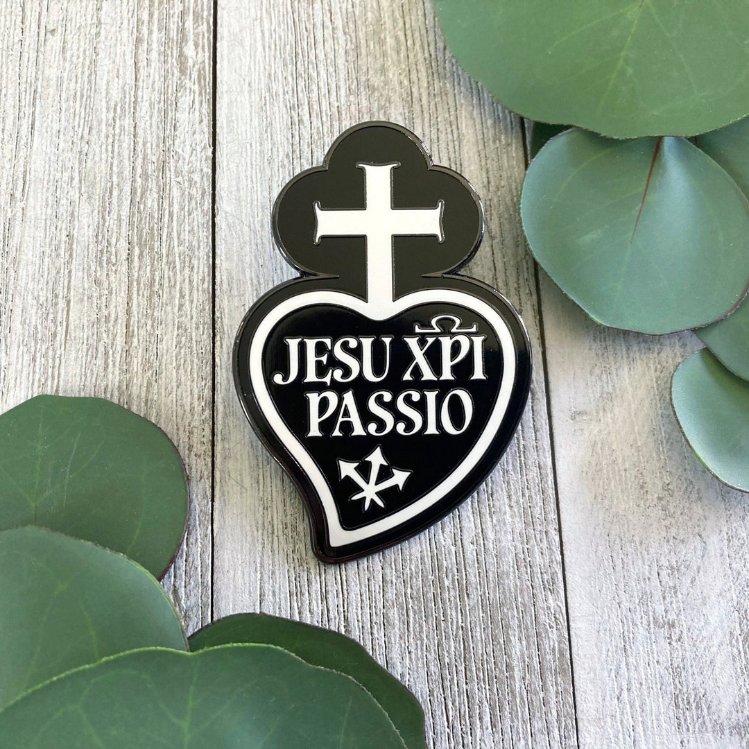 Passionist Hard Enamel Badge Pin JESU XPI PASSIO Large Sign for the ...