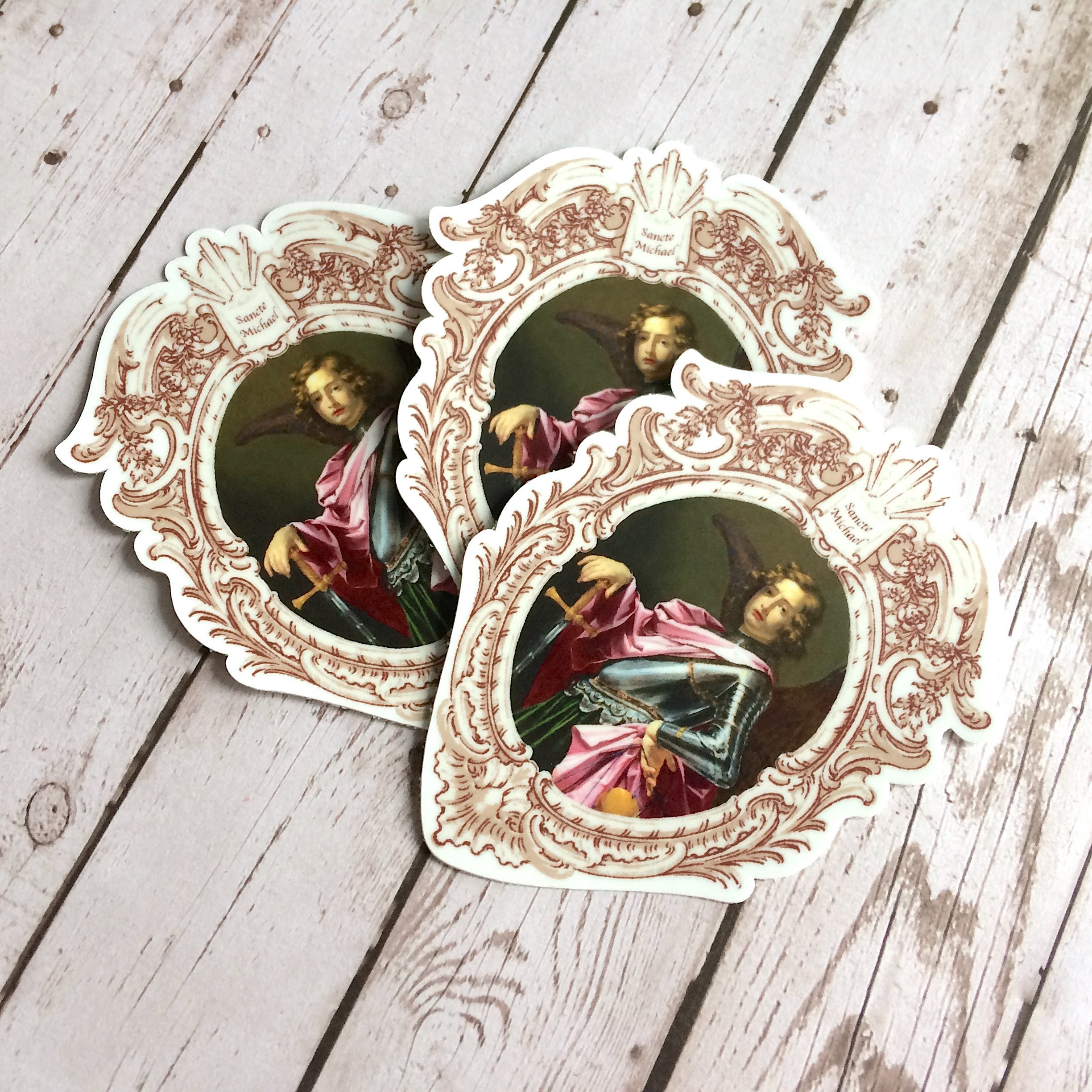 St. Michael Sticker Large 4 X 3 Die-cut Vinyl Sticker | Etsy