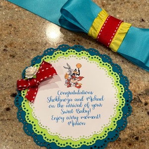 Premium 3 Tier Space Jam Diaper Cake, Includes Stuffed Toy, Pacifiers ...