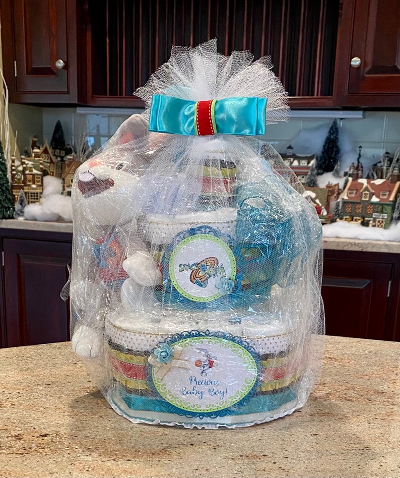 Premium 3 Tier Space Jam Diaper Cake Includes Stuffed Toy - Etsy