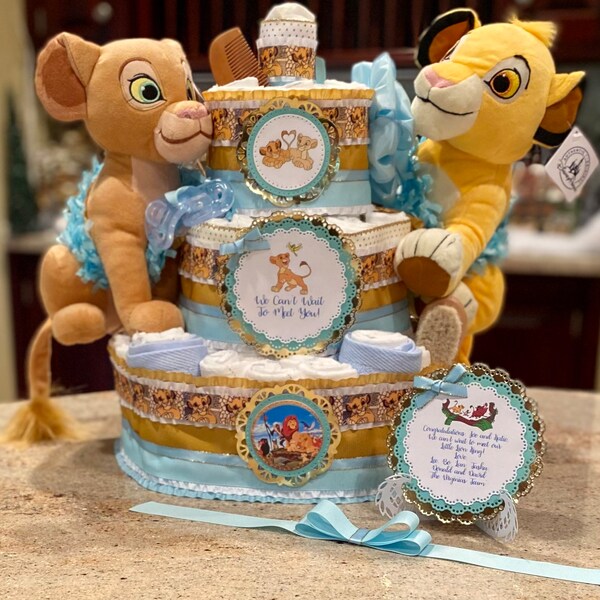 Lion Diaper Cake - Etsy