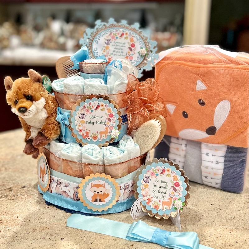 Fox Diaper Cake - Etsy
