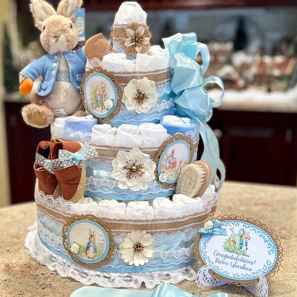 Rabbit Diaper Cake - Etsy