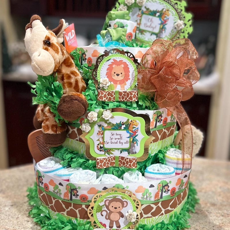Safari Diaper Cake - Etsy