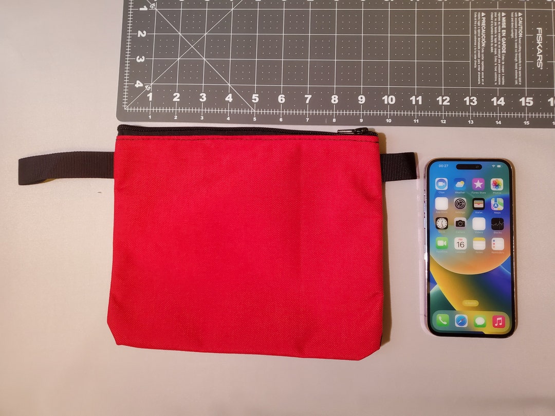 Red, Durable Medium Cordura Nylon Flat Pouches, Handmade in USA. - Etsy