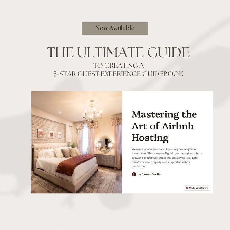 Airbnb Hosting Guide: Create a 5-star Guest Experience (PDF Guidebook ...