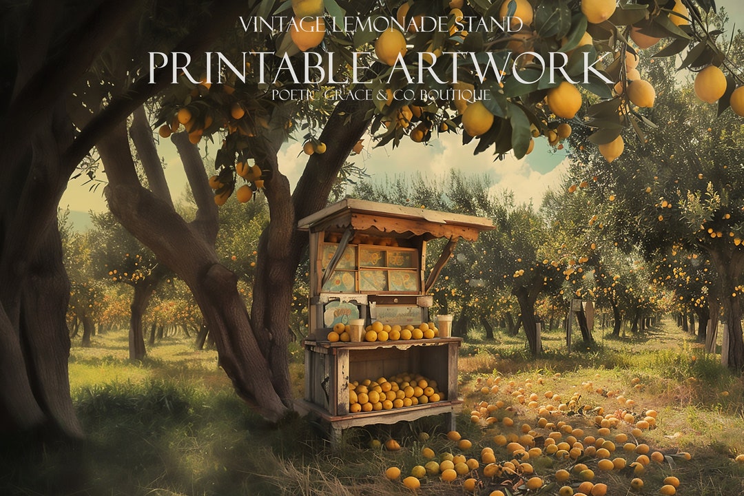 Printable Artwork/ Vintage Lemonade Stand / Home Decor / Wall Art ...