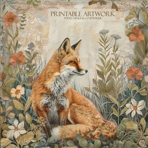 Printable Artwork for Home Decor - Fanciful Fox: Whimsical Cottagecore ...