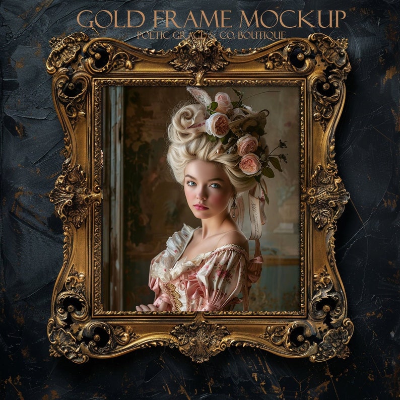 Luxury Frame Mockup Luxury Gold Frame Ornate Gold Frame Mockup Frame ...