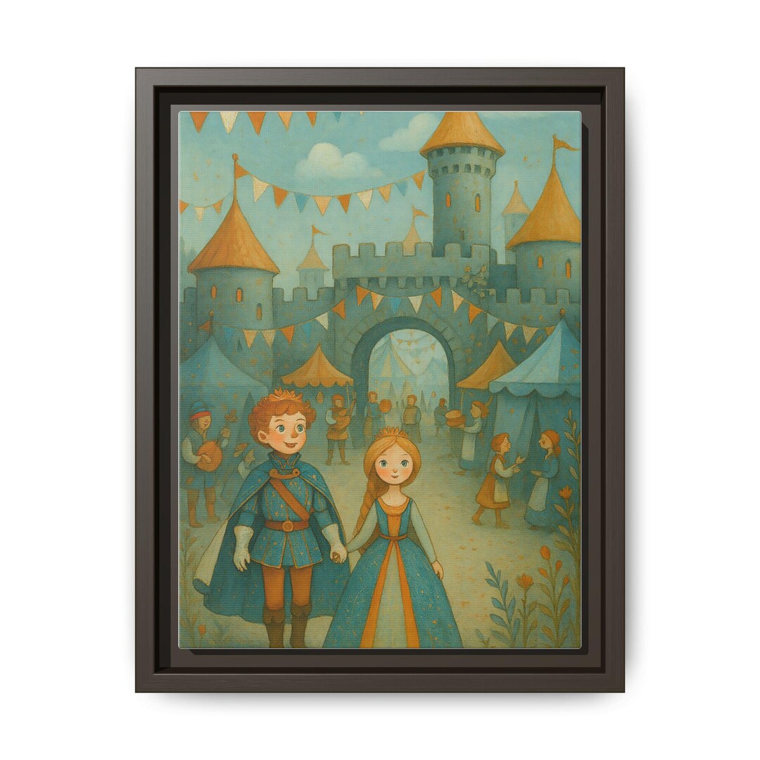 Canvas Wall Art Whimsical Castle Scene Kids Room Decor Playroom Wall ...