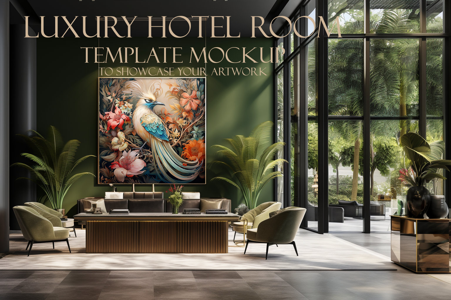 Luxury Hotel Mockup/room Template Mockup/ Luxury Hotel Lobby Reception ...