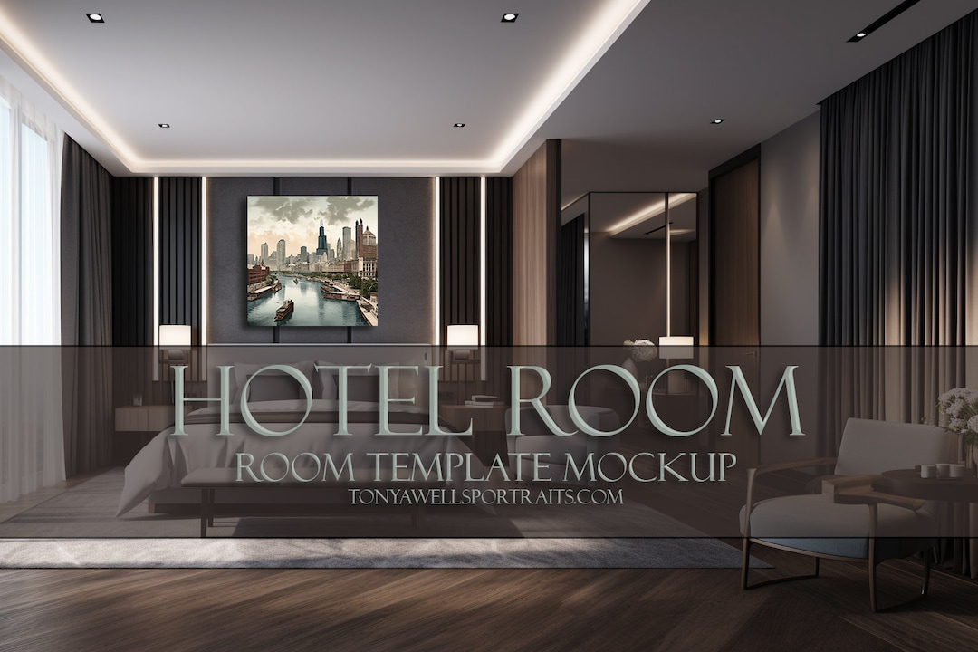 Hotel Room Template Mockups for Artists & Photographers - Collection of ...
