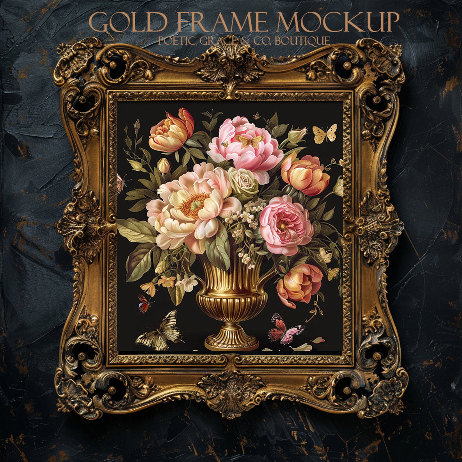 Luxury Frame Mockup Luxury Gold Frame Ornate Gold Frame Mockup Frame ...