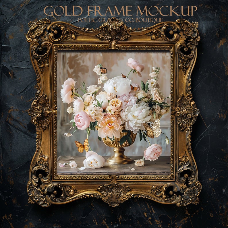 Luxury Frame Mockup Luxury Gold Frame Ornate Gold Frame Mockup Frame ...