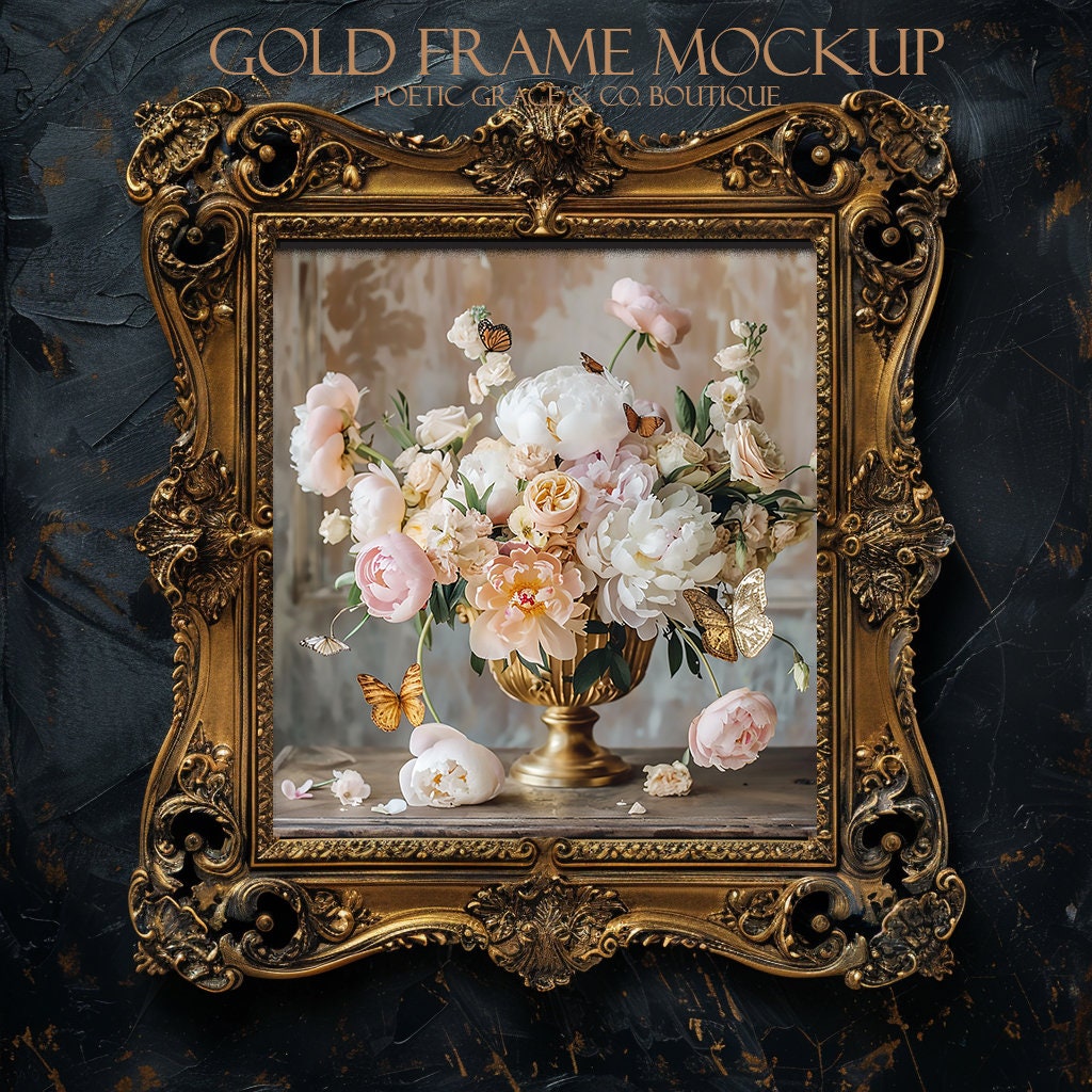 Luxury Frame Mockup Luxury Gold Frame Ornate Gold Frame Mockup Frame ...