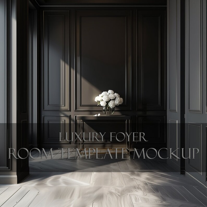 Luxury Black Foyer / Room Template Mockup - Etsy