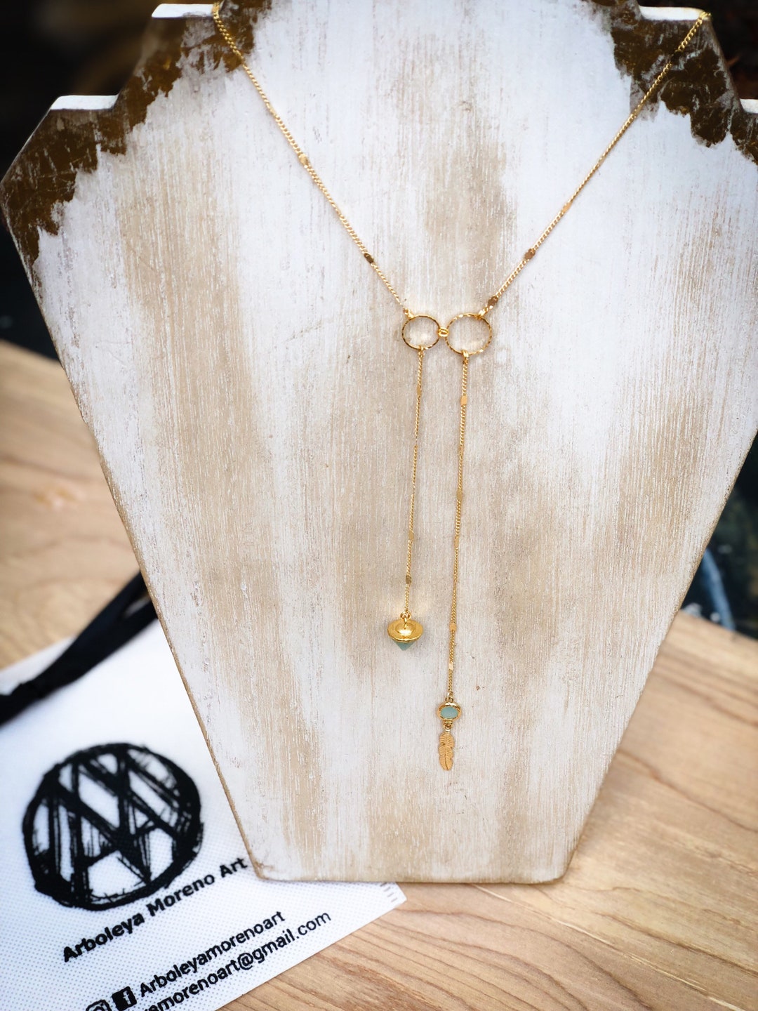 Double Chain Crystal Necklace, Crystal Necklace, Handmade Necklace ...