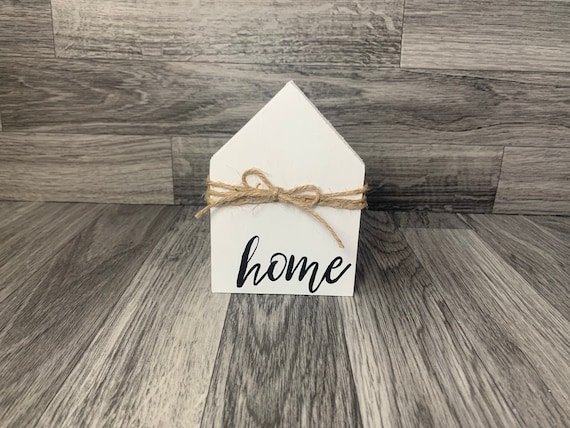 House Shaped Sign Wood House Sign Signs for Home Farmhouse - Etsy