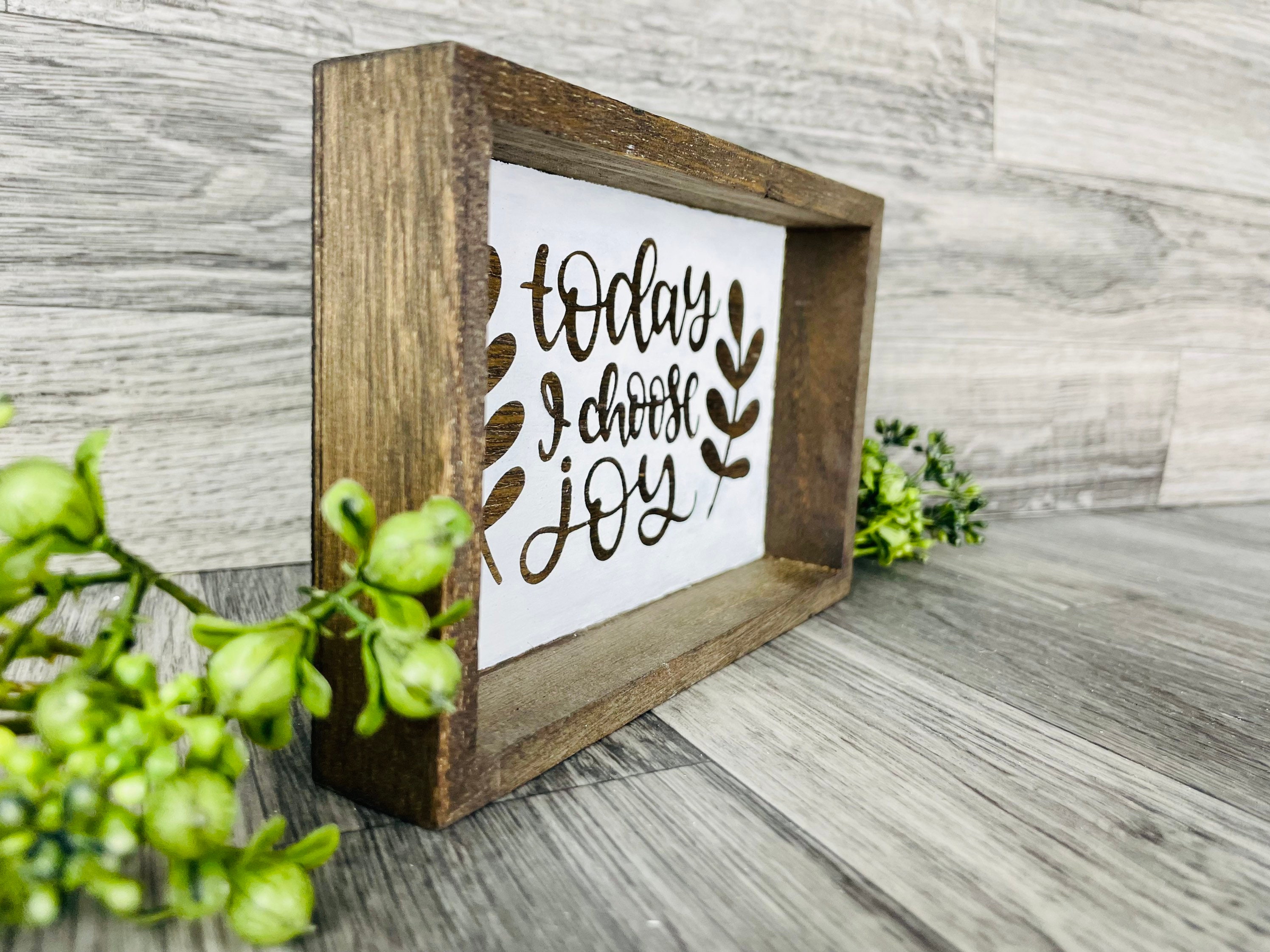 Choose Joy Sign, Mini Wood Sign, Tiered Tray Decor, Small Wood Sign ...
