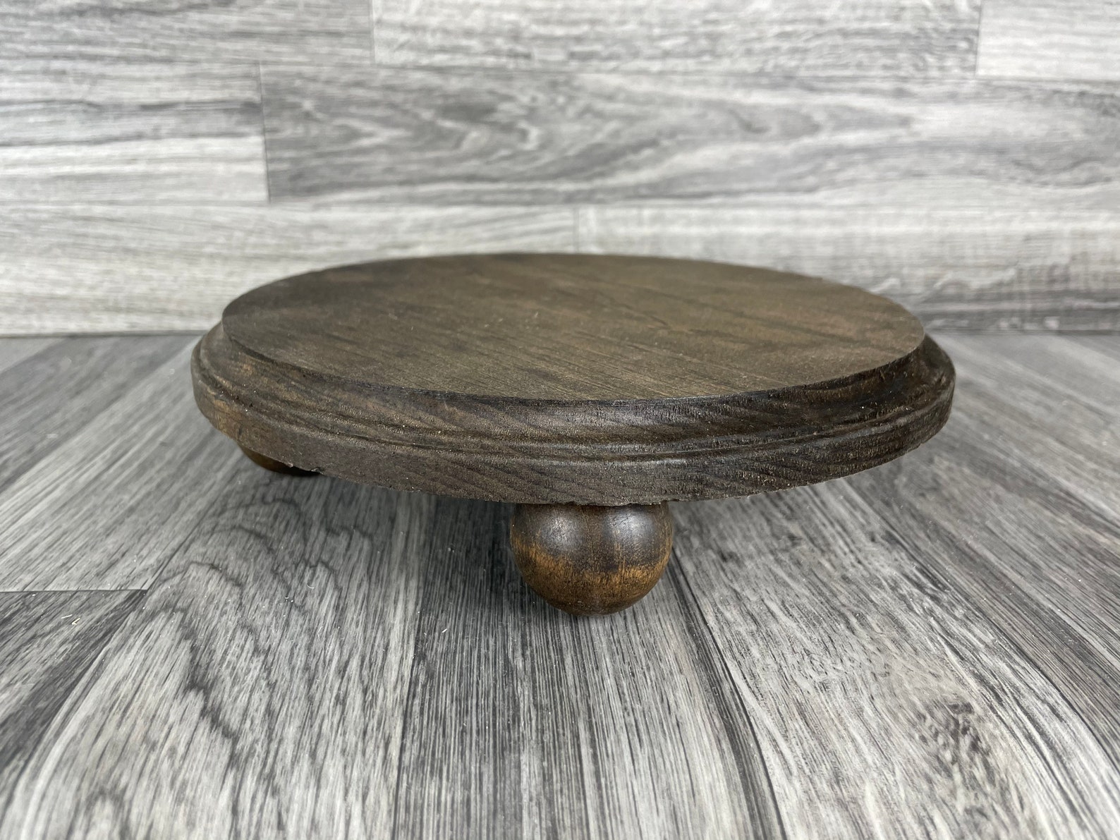 Round Wood Riser, Wood Riser Stand, Farmhouse Riser, Candle Platform ...