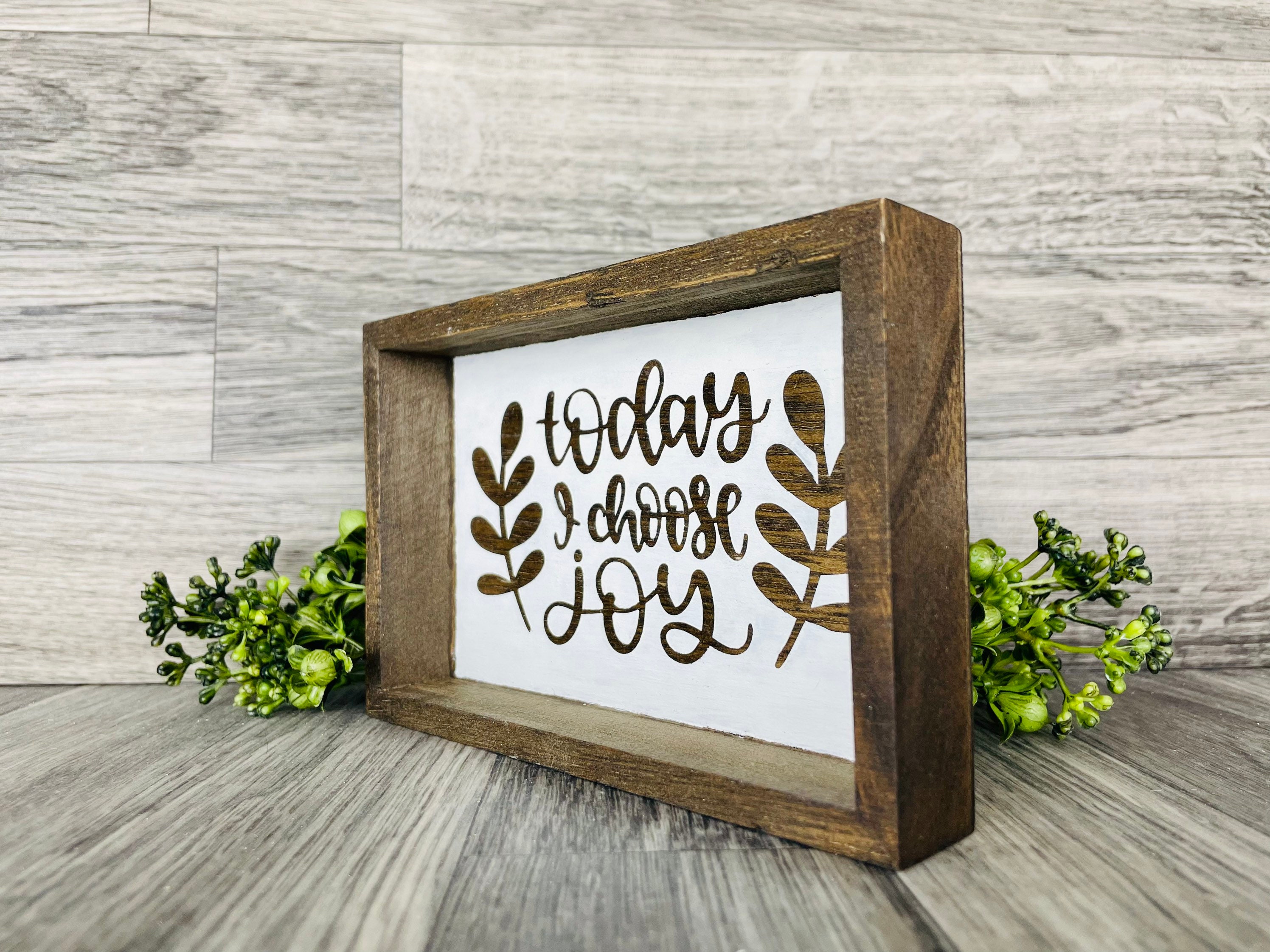 Choose Joy Sign, Mini Wood Sign, Tiered Tray Decor, Small Wood Sign ...