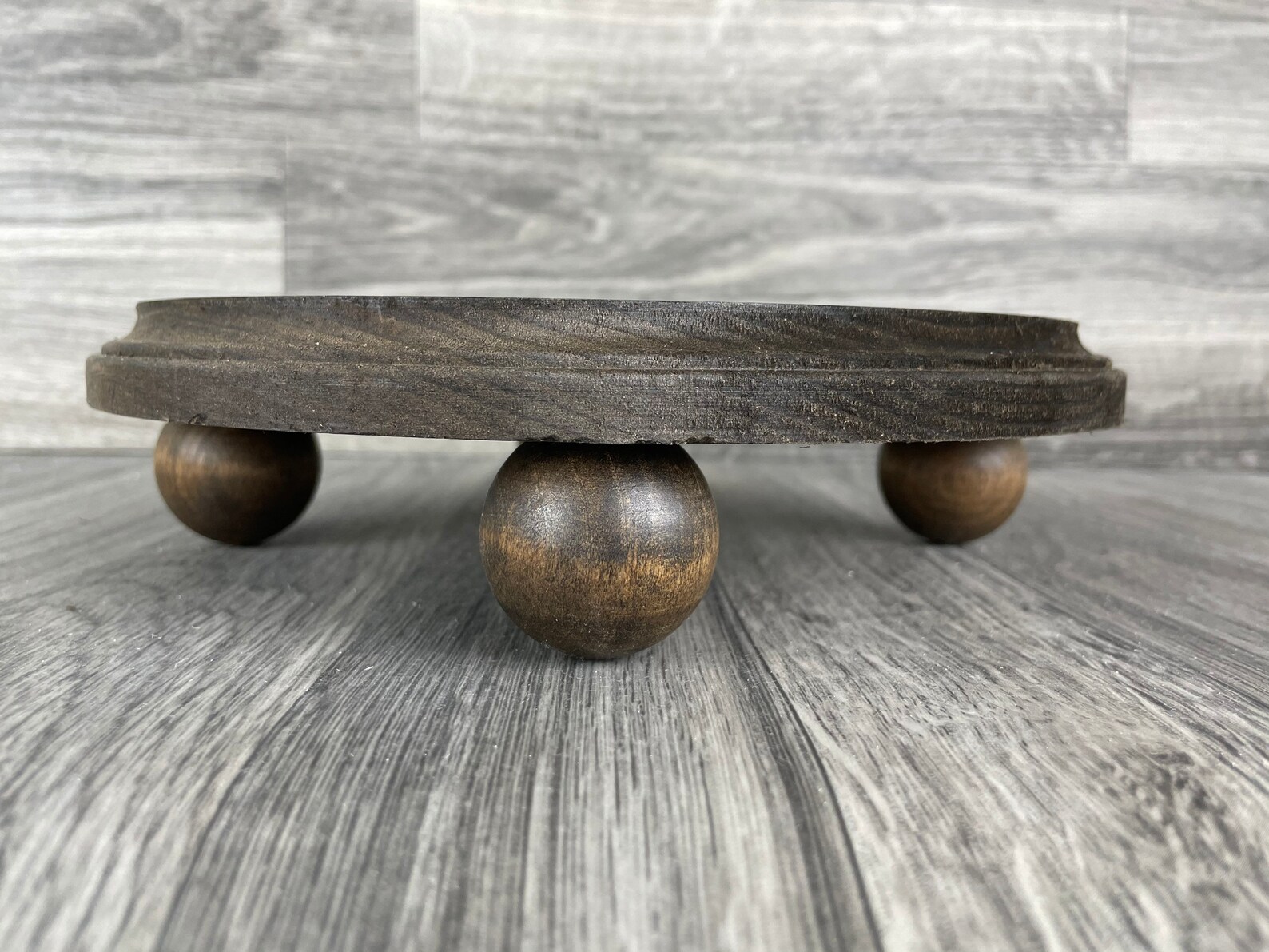 Round Wood Riser, Wood Riser Stand, Farmhouse Riser, Candle Platform ...