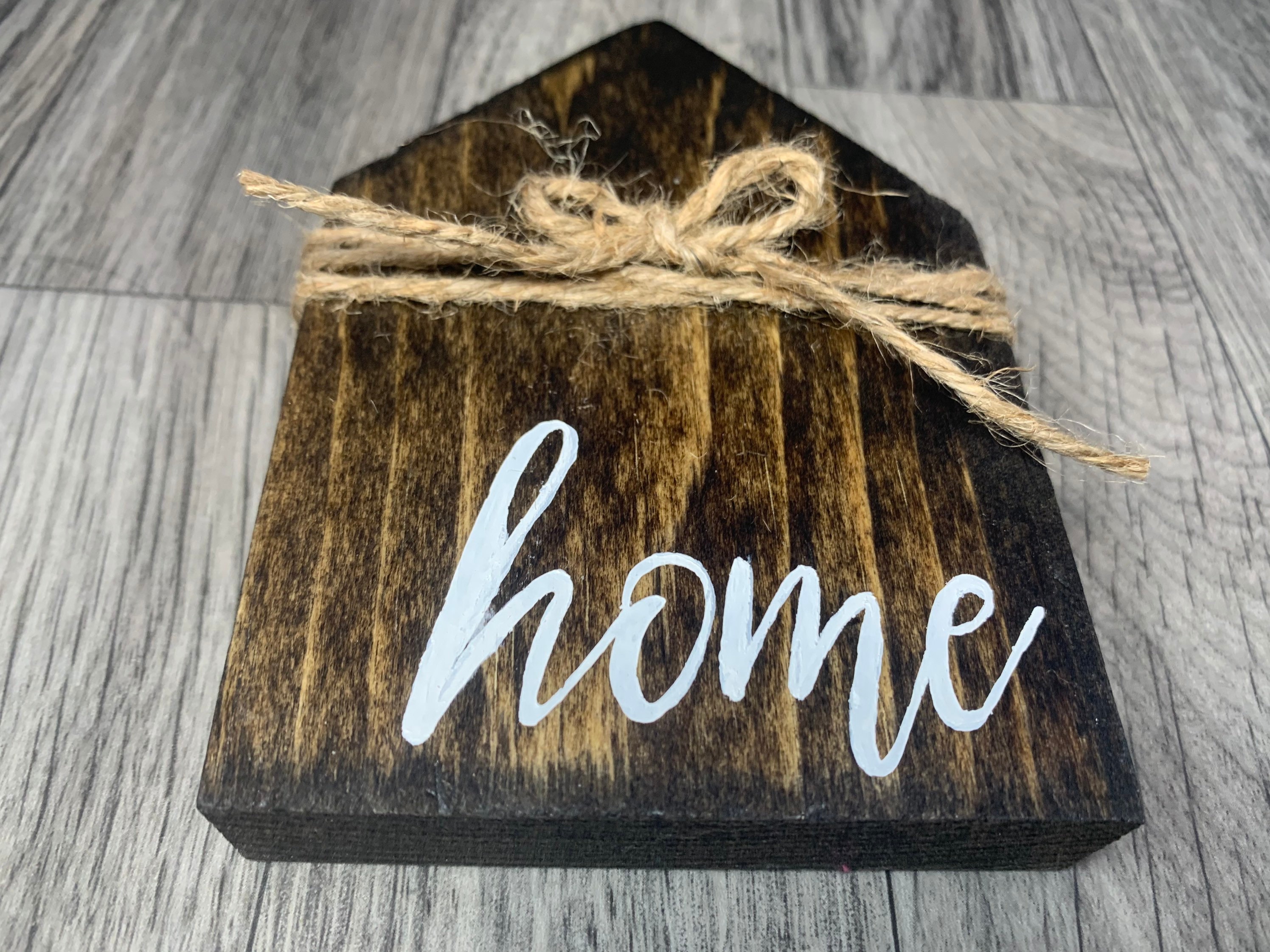House Shaped Sign, Wood House Sign, Signs for Home, Farmhouse Home Sign ...