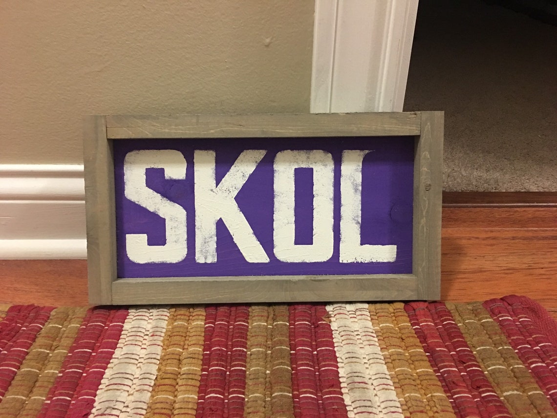 Minnesota Vikings Skol Sign | Etsy