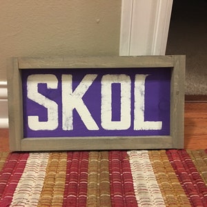 Minnesota Vikings Skol Sign - Etsy