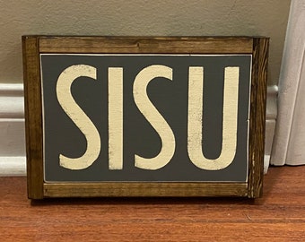 Farmhouse Finnish Flag Sisu Sign | Etsy