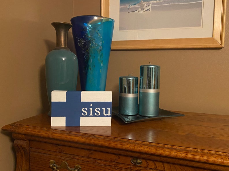 Farmhouse Finnish Flag Sisu Sign - Etsy