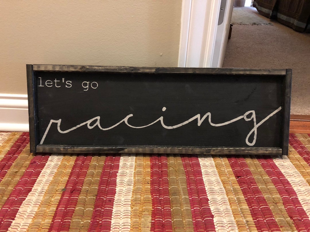 Farmhouse Racing Sign Let's Go Racing - Etsy