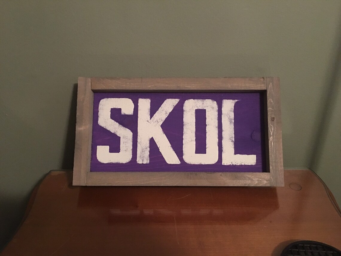 Minnesota Vikings Skol Sign - Etsy