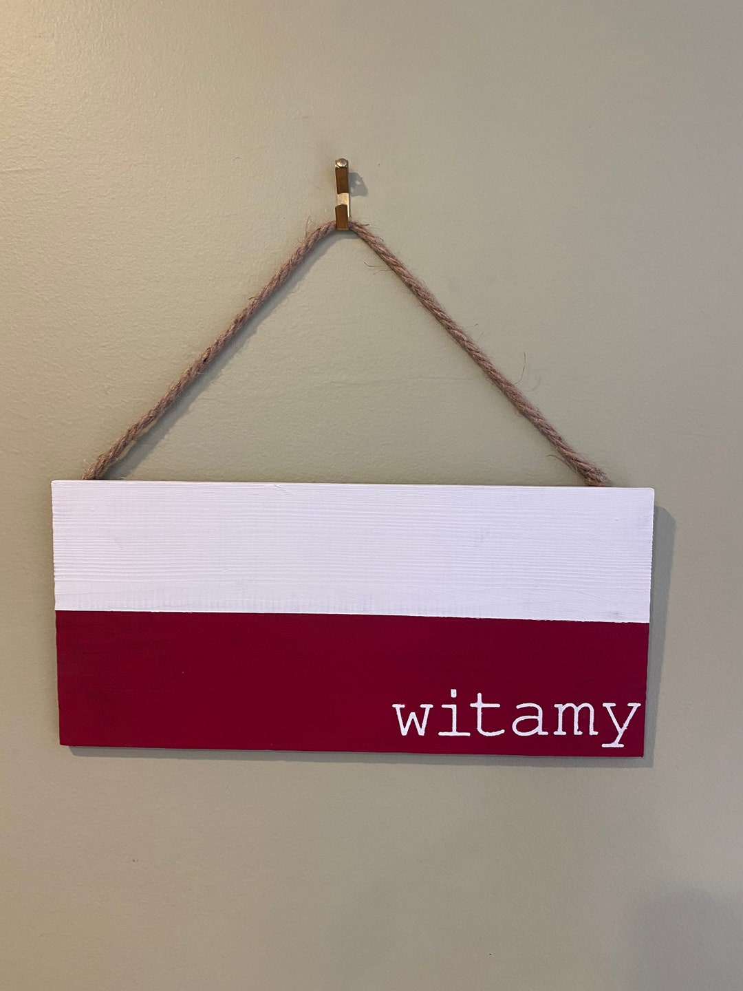 Polish Flag Sign Poland Witamy Sign - Etsy
