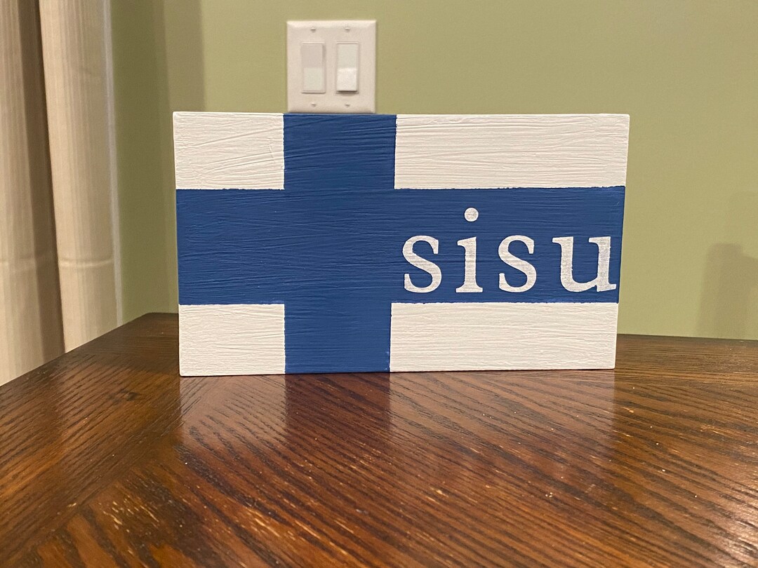 Farmhouse Finnish Flag Sisu Sign - Etsy