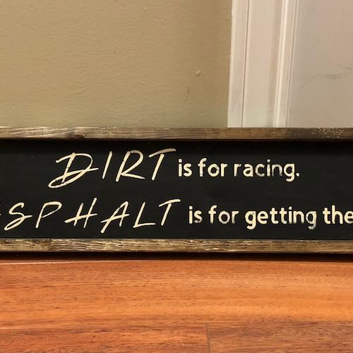 Farmhouse Racing Sign Dirt Racing - Etsy