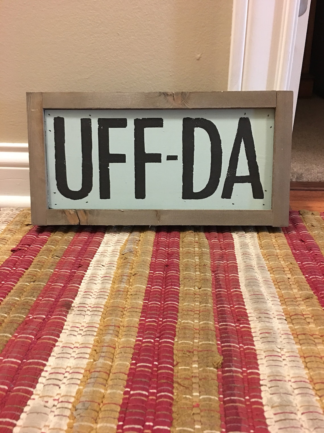 Farmhouse Uff-da Sign UFFDA Light Blue - Etsy
