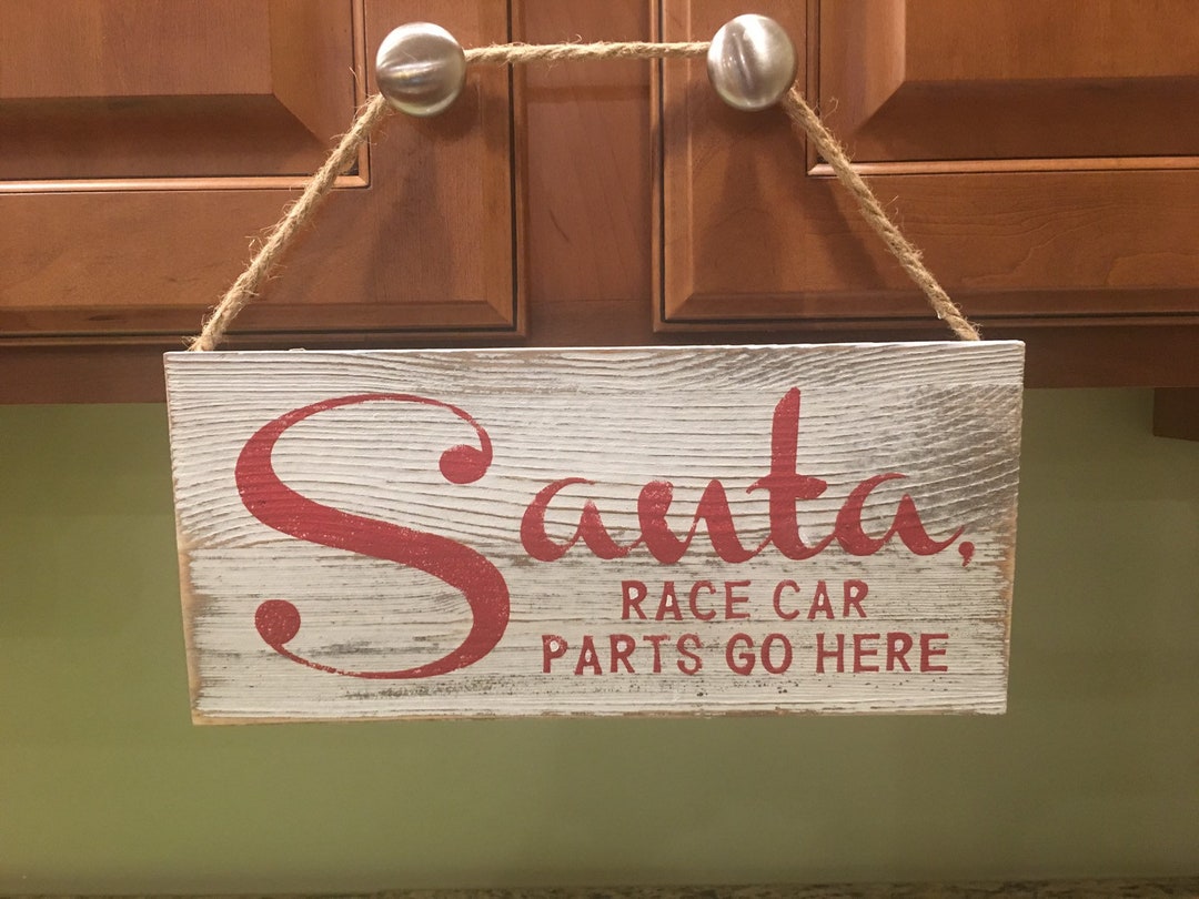 Farmhouse Racing Sign Christmas Santa Sign - Etsy