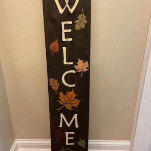 Cedar Fall Welcome Porch Sign - Etsy