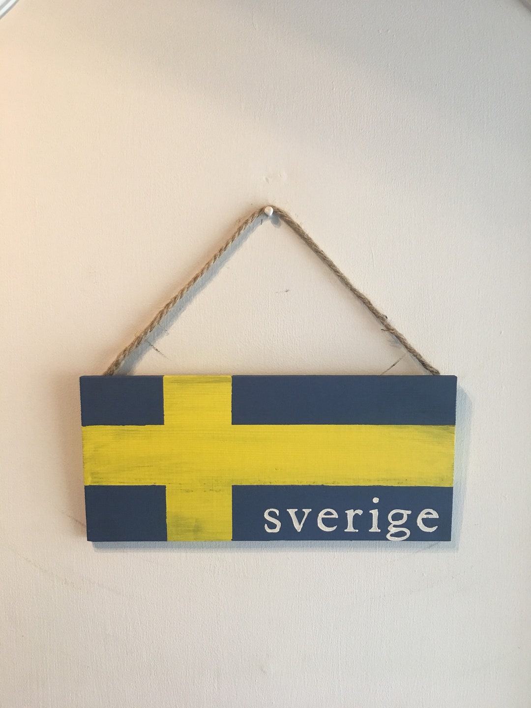 Farmhouse Swedish Flag Sverige Sign - Etsy