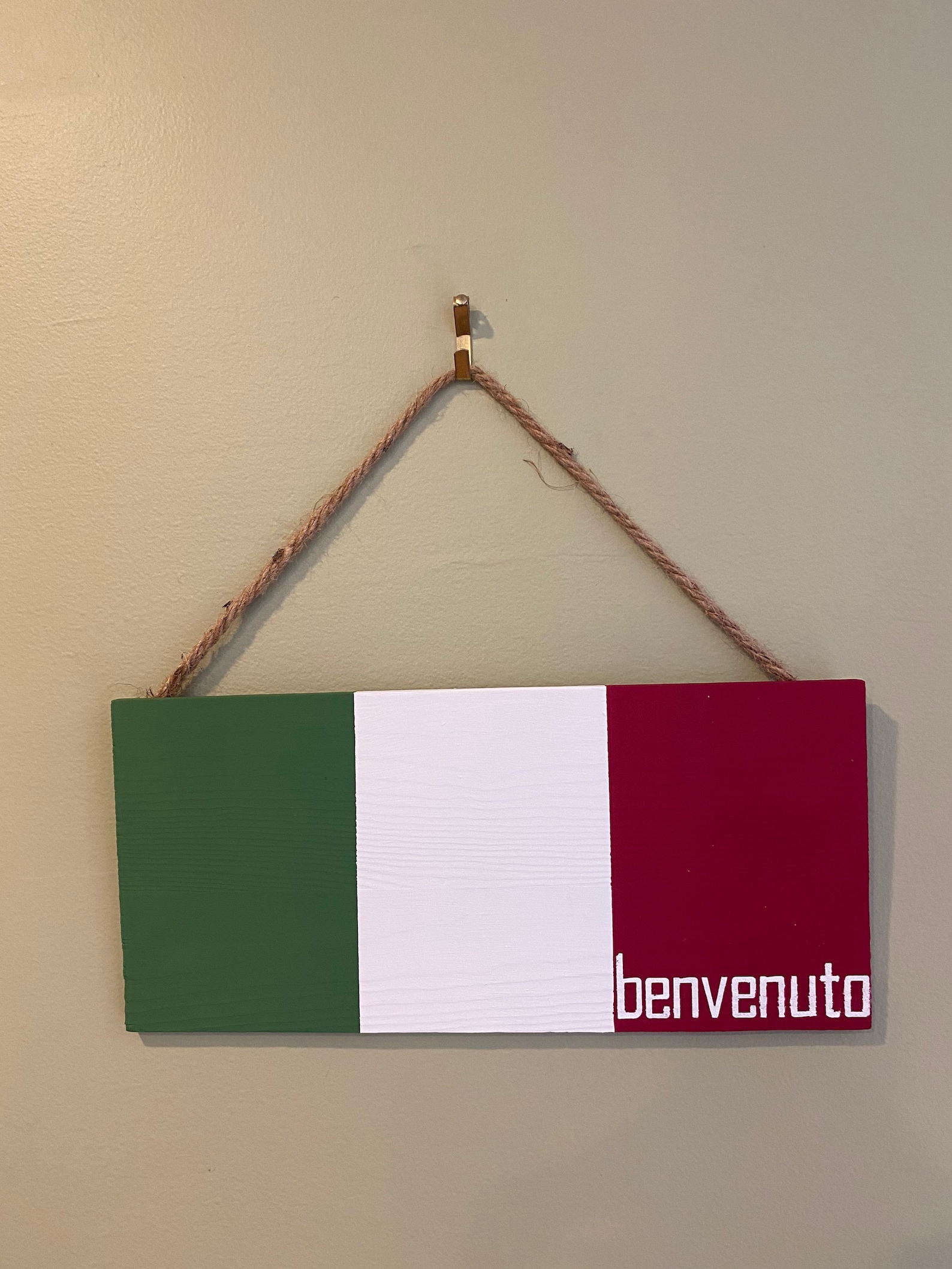 Italian Benvenuto Flag Sign Italy Benvenuto Flag Sign - Etsy