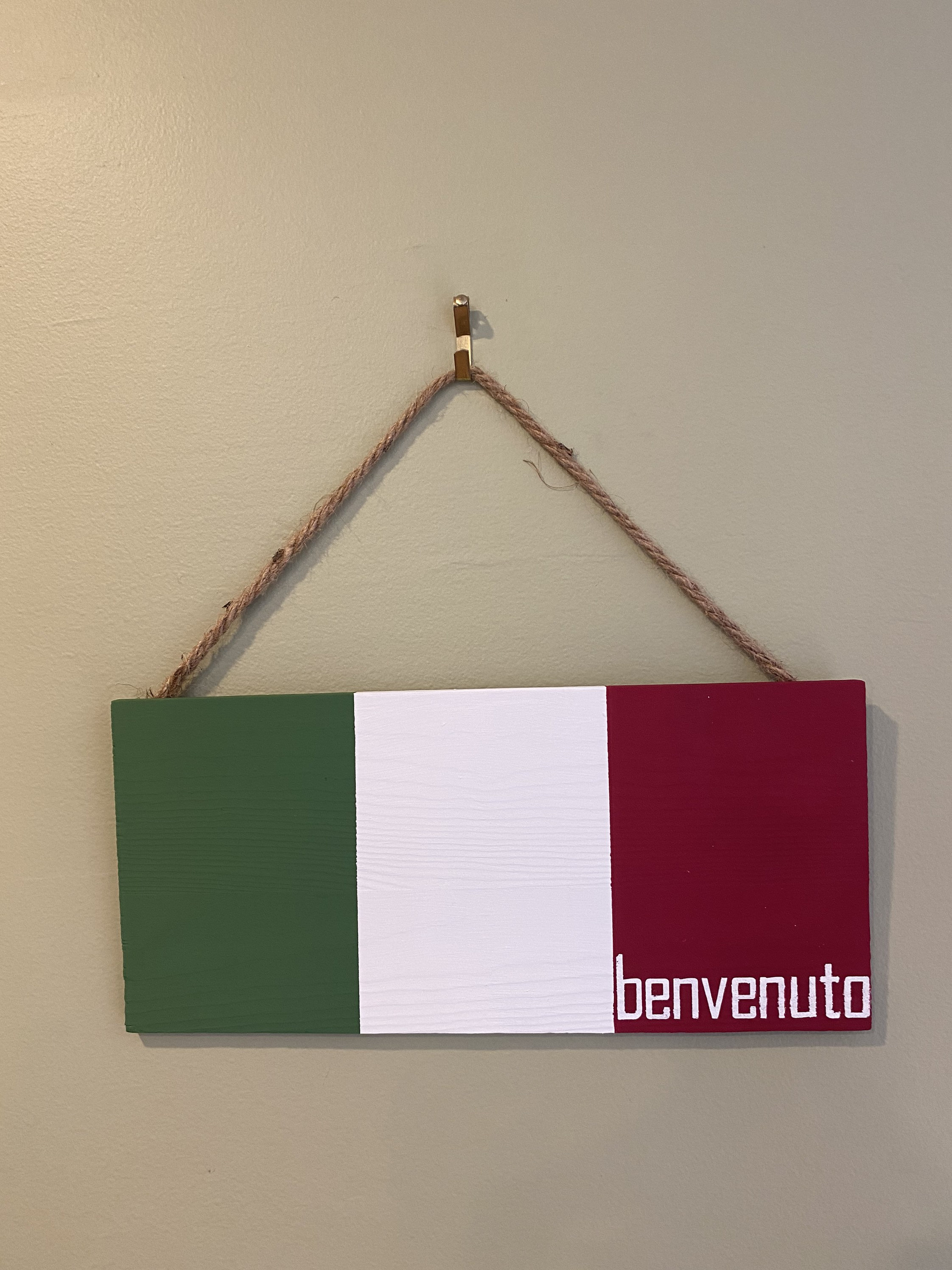 Italian Benvenuto Flag Sign Italy Benvenuto Flag Sign - Etsy