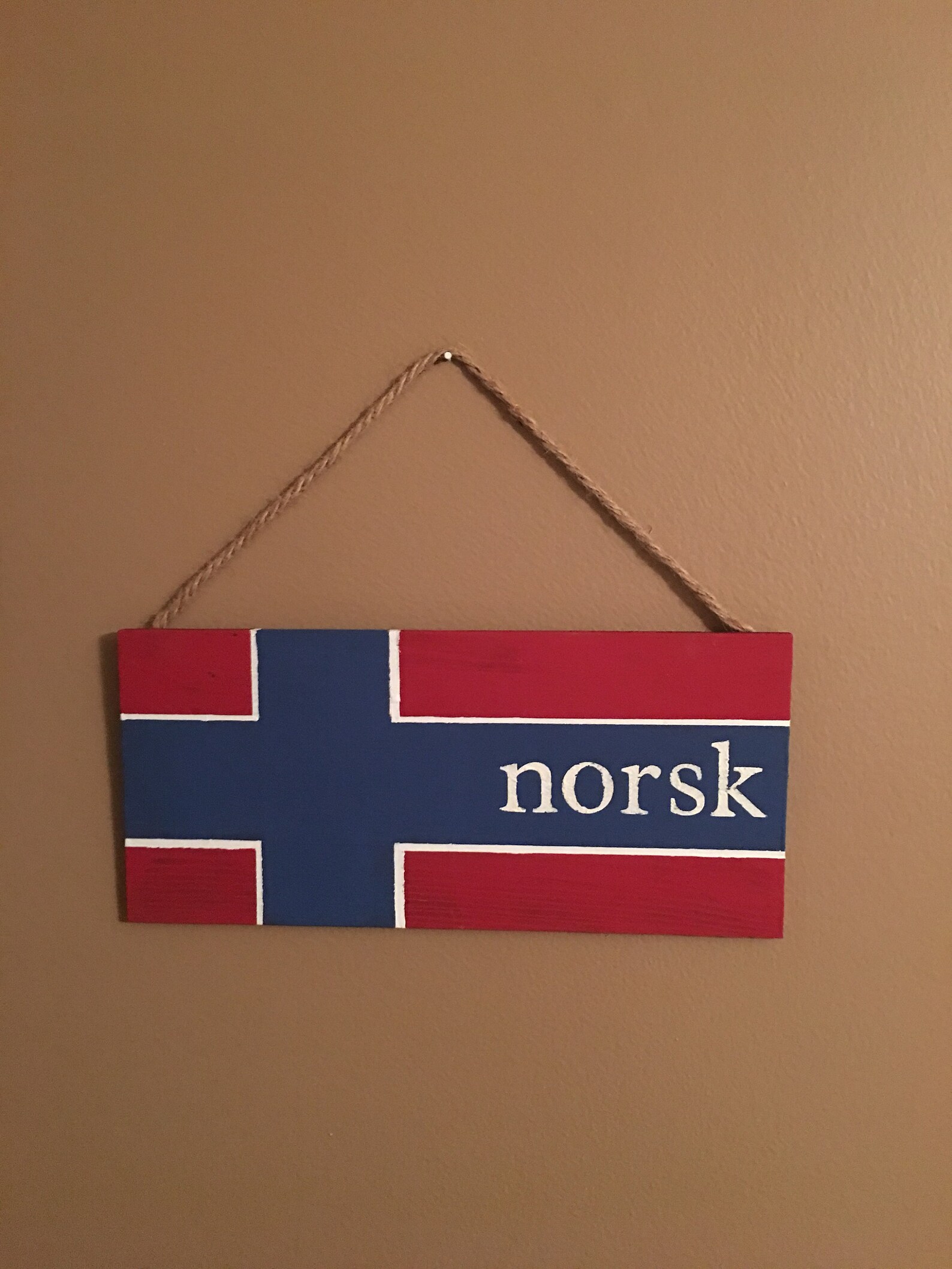 Farmhouse Norwegian Flag Norsk Sign - Etsy