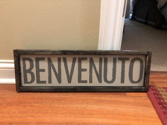 Farmhouse Italian Benvenuto Sign | Etsy