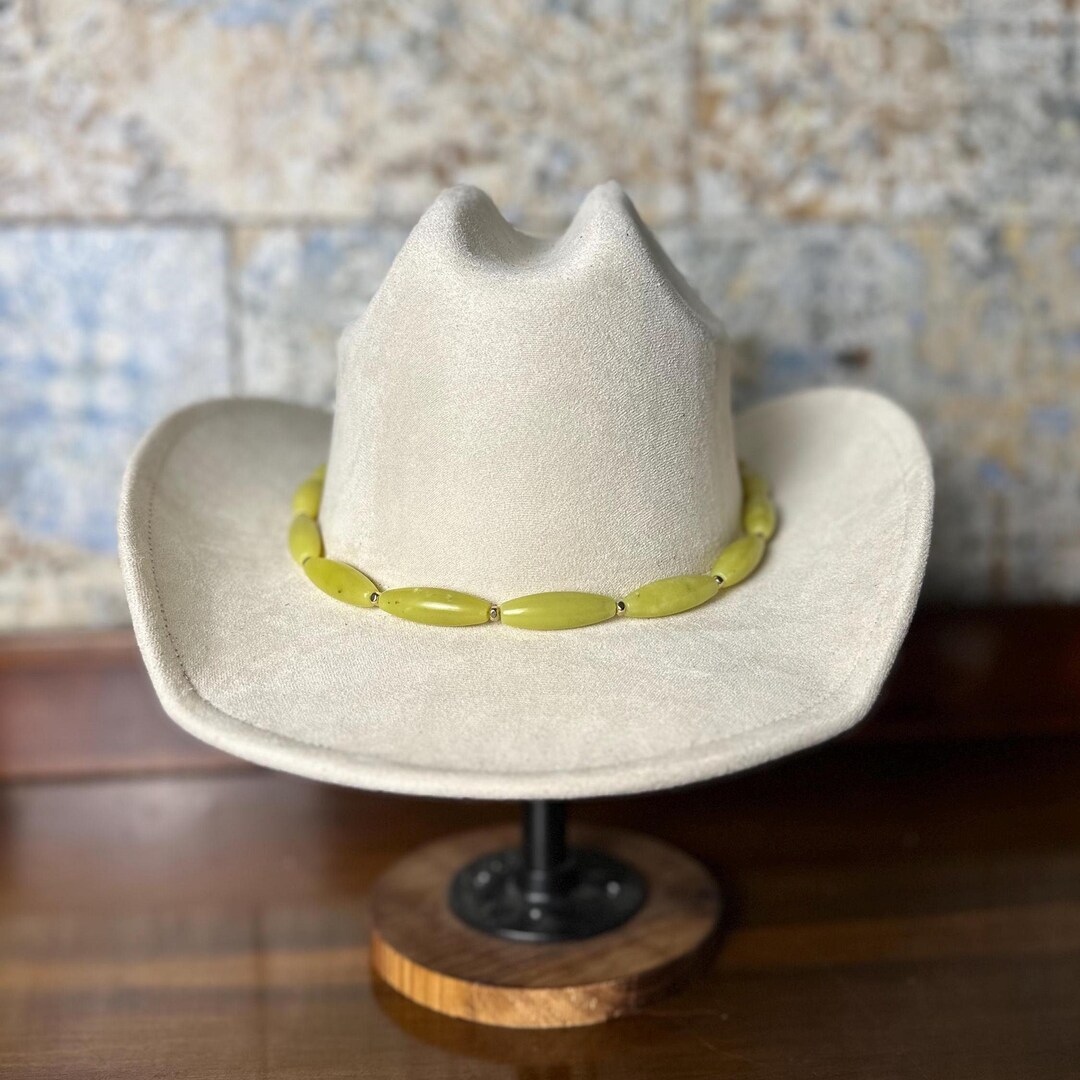 Jade Hat Band Custom Handmade in Texas One of a Kind Genuine Stone ...