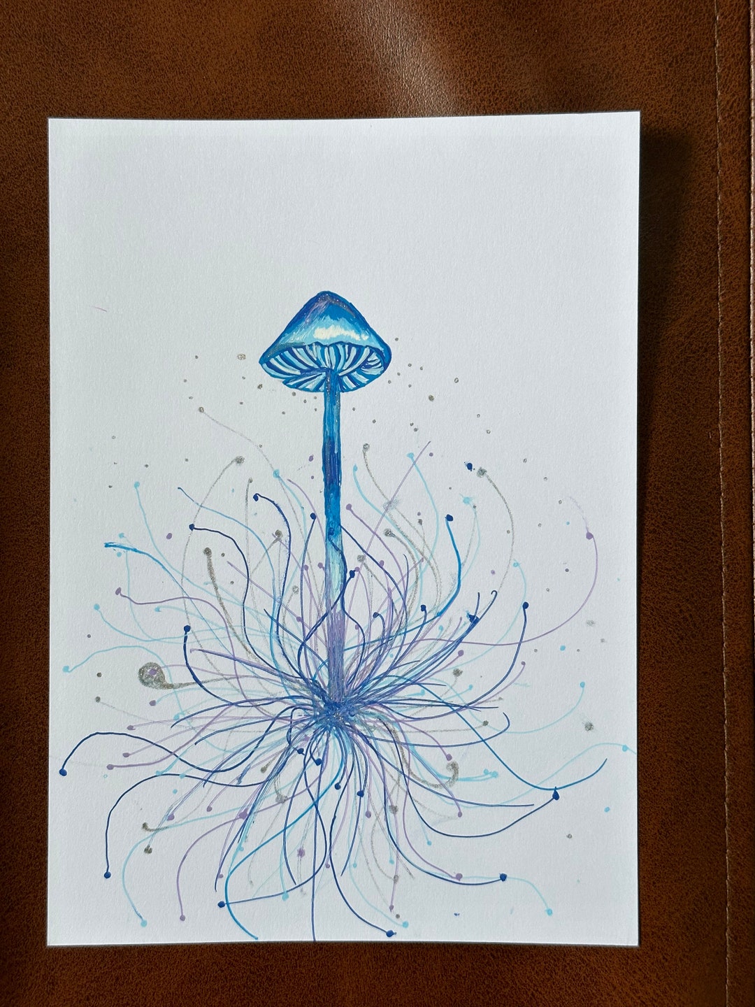Mushroom Pen Drawing - Etsy