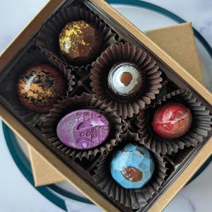 Classic Truffle Collection- Hand Painted Truffles, Nut Free Chocolate ...