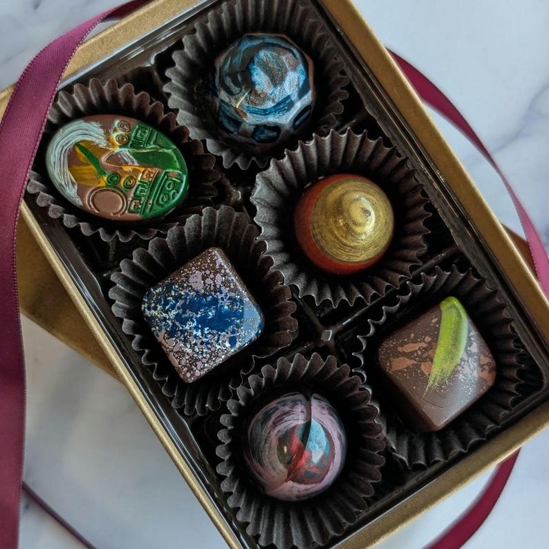 Modern Truffle Collection- Hand Painted Bon Bons, Award Winning Nut ...
