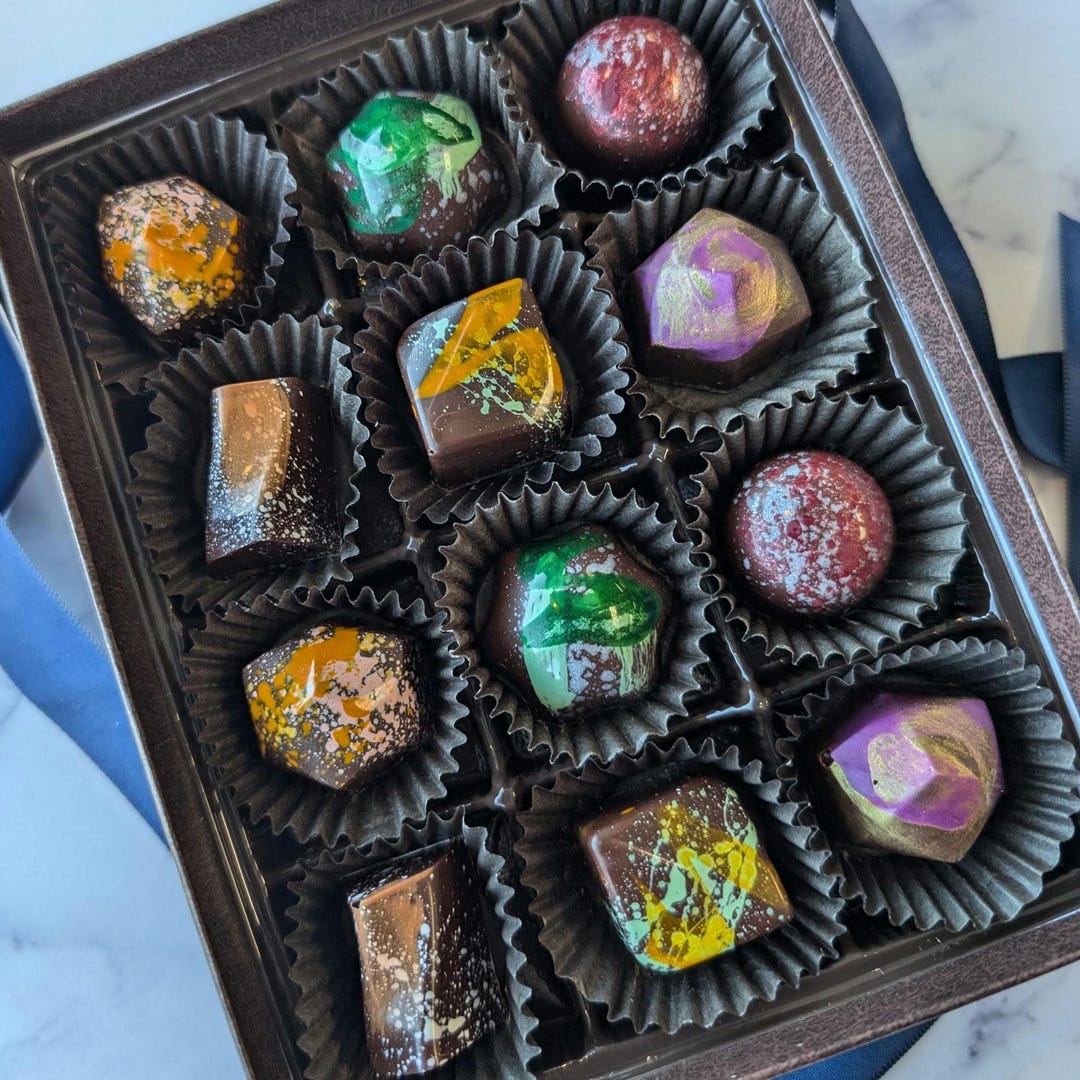 Dairy Free Dark Chocolate Truffle Gift Box Bon Bons Without Animal ...