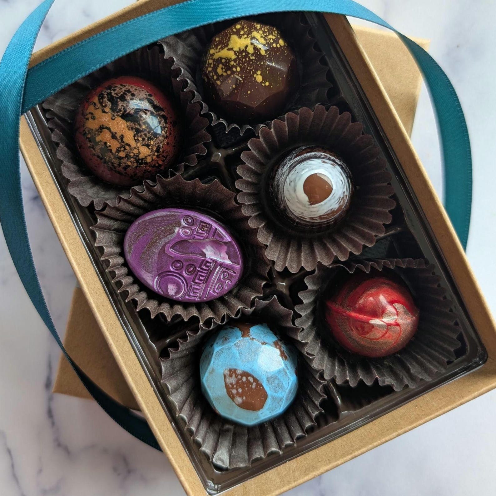 Classic Truffle Collection- Hand Painted Truffles, Nut Free Chocolate ...